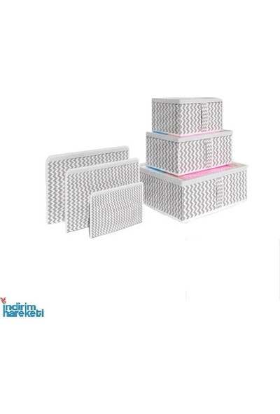 İndirim Hareketi 6'lı Set Bavul Içi Düzenleyici - Bavul Organizer - Valiz Düzenleyici Hurç - Gri Zikzak İndirim Hareketi 6'lı Set Bavul Içi Düzenleyici - Bavul Organizer - Valiz Düzenleyici Hurç - Gri Zikzak