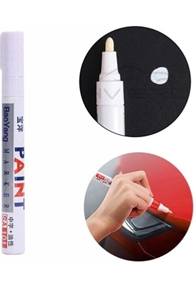 Beyaz Renk Çıkmayan Paint Oto Rötuş Boya Kalemi Beyaz Renk Çıkmayan Paint Oto Rötuş Boya Kalemi