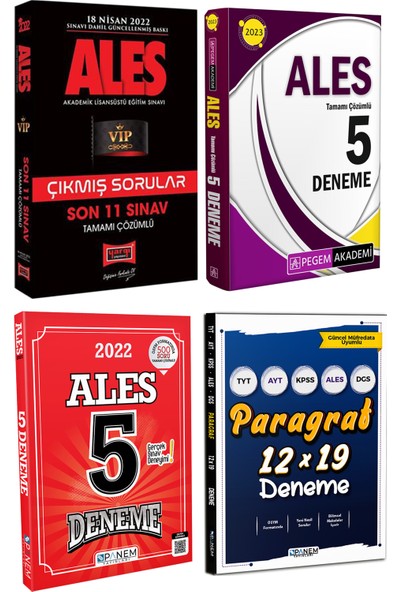 Pegem Yayınları ALES Son 11 + 5 Deneme + Panem Genel 5 Deneme + Paragraf Deneme Pegem Yayınları ALES Son 11 + 5 Deneme + Panem Genel 5 Deneme + Paragraf Deneme