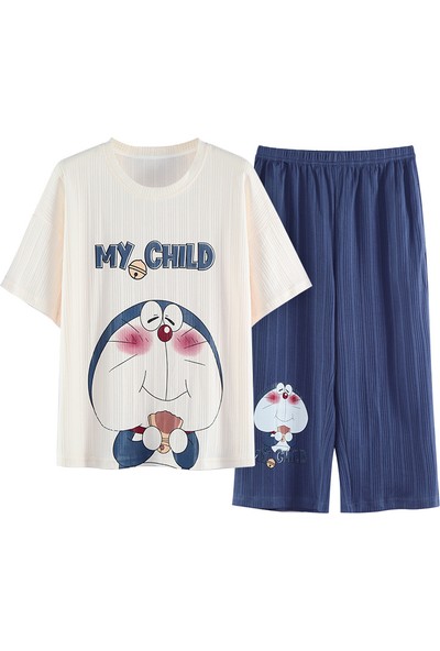 Pinellia Flowers Pamuklu Kısa Kollu Pijama Takımı - Beyaz (Yurt Dışından) Pinellia Flowers Pamuklu Kısa Kollu Pijama Takımı - Beyaz (Yurt Dışından)