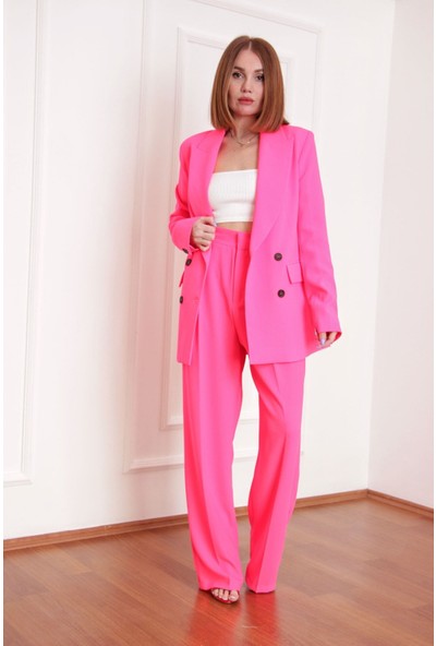 Dilvin Fuşya Blazer Ceket