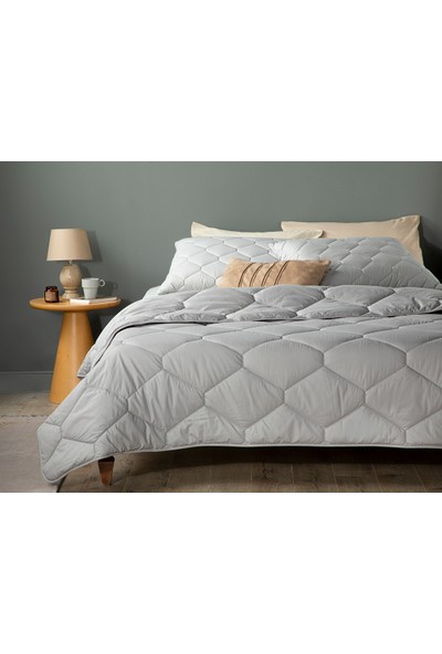 English Home Colourful Pamuklu Çift Kişilik Yastık Yorgan Tk 195X215 cm Açık Gri English Home Colourful Pamuklu Çift Kişilik Yastık Yorgan Tk 195X215 cm Açık Gri
