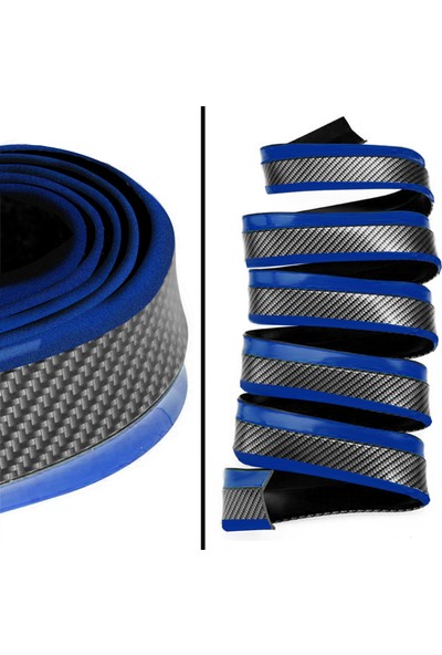 Mavi Renk Karbon Desenli Ön Tampon Eki Ez Lip