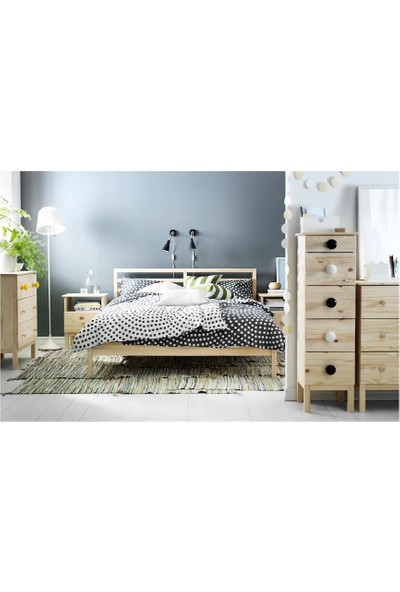 Modimo Auva Ahşap Çift Kişilik Karyola