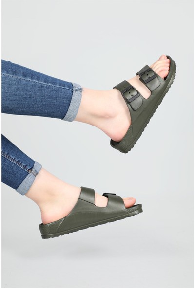 Hammer Jack Rahat Taban Günlük Haki Kadın Terlik Bangkok