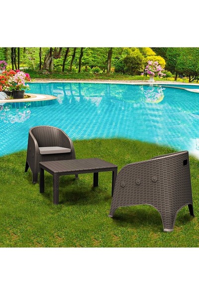 Çavdar Group Violet Olivia 2'li Rattan Bahçe Balkon Teras Masa Takımı Sehpalı Oturma Grubu Çavdar Group Violet Olivia 2'li Rattan Bahçe Balkon Teras Masa Takımı Sehpalı Oturma Grubu