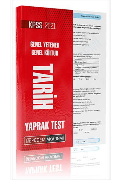 Pegem Akademi Yayıncılık 2021 KPSS Genel Yetenek Genel Kültür Tarih Yaprak Test Pegem Akademi Yayıncılık 2021 KPSS Genel Yetenek Genel Kültür Tarih Yaprak Test