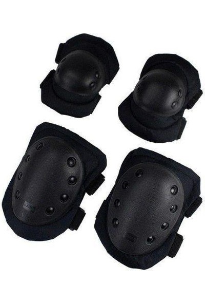 Astüm Siyah Balistik Koruyucu Dizlik ve Dirseklik Takımı