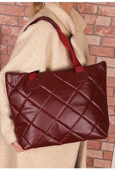 Pabucmarketi Bordo Suni Deri Kadın Çanta