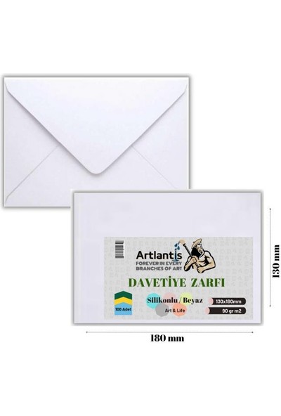 Artlantis Zarf 13X18 Davetiye Zarfı Beyaz 100'LÜ 1 Paket Artlantis Beyaz Davetiye Zarfı 13*18 100'LÜ 1 Paket Artlantis Zarf 13X18 Davetiye Zarfı Beyaz 100'LÜ 1 Paket Artlantis Beyaz Davetiye Zarfı 13*18 100'LÜ 1 Paket