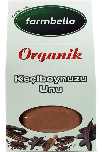 Farmbella Organik Keçi Boynuzu Unu 200 gr (Organic Carob Powder Keçiboynuzu)