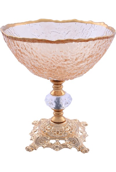 Nusnus Terra Bal Gold 6'lı Çerezlik Metal Ayaklı Nusnus Terra Bal Gold 6'lı Çerezlik Metal Ayaklı