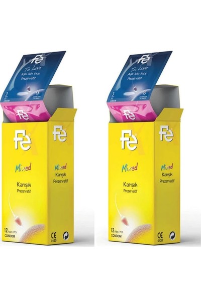 Fe Karışık Prezervatif 12'li x 2 Fe Karışık Prezervatif 12'li x 2