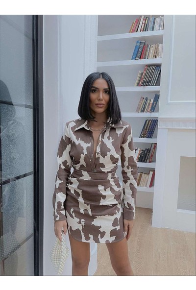 Ello Inek Desen Etek Ceket Kadın Takım