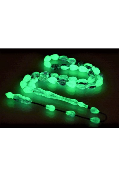 Pırıltı Yeşil Kedi Gözü Fosforlu Tesbih