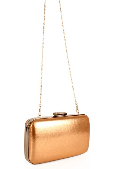 Luwwe Bag's Kadın Kasalı Taşlı Tokalı Zincir Askılı Lüx Abiye Çanta (1634)