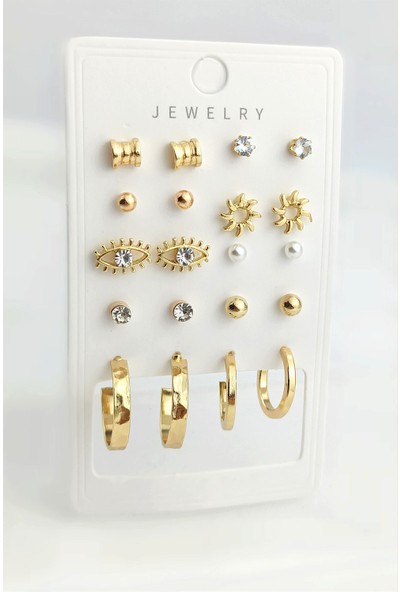 ÇLK Accessories 20 Li Göz Halka Çoklu Küpe Kombin TRKÜPE34610 ÇLK Accessories 20 Li Göz Halka Çoklu Küpe Kombin TRKÜPE34610