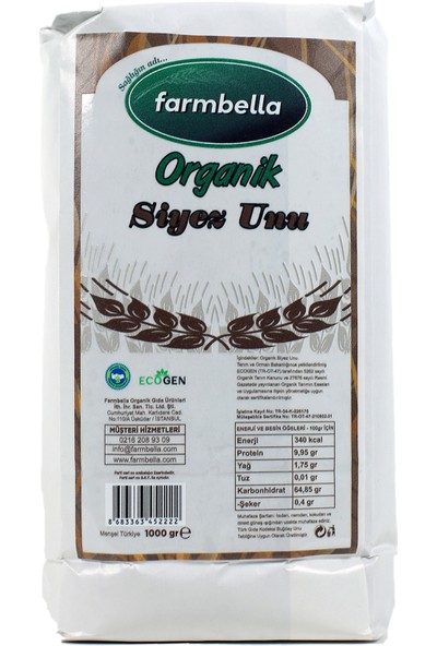 Farmbella Organik Siyez Unu 1000 gr ( Organic Einkorn Flour )