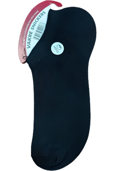 Vakre 3 Çift Siyah Renk Sneaker Çorap