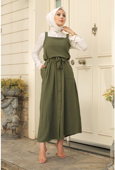 İmaj Butik Kare Yaka Jile/haki