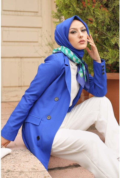 İmaj Butik Düğme Detaylı Içi Astarlı Tesettür Blazer Ceket/saks İmaj Butik Düğme Detaylı Içi Astarlı Tesettür Blazer Ceket/saks