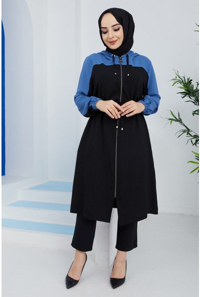 İmaj Butik Büyük Beden Beli Büzdürme Detaylı Tesettür Kap/siyah İmaj Butik Büyük Beden Beli Büzdürme Detaylı Tesettür Kap/siyah