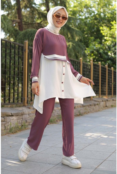 İmaj Butik Biye Detaylı Ayrobin Ikili Takım/mürdüm İmaj Butik Biye Detaylı Ayrobin Ikili Takım/mürdüm