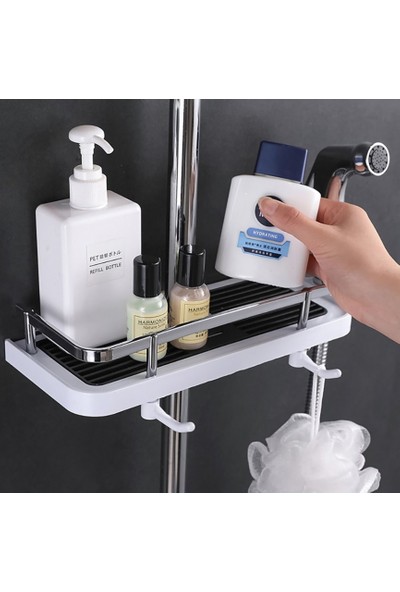 Banyo Duş Organizer Sabunluk Metalik Korumalı