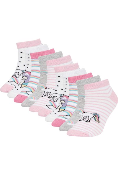 Kız Çocuk Pamuklu 10LU Kısa ÇORAP X8556A6NS