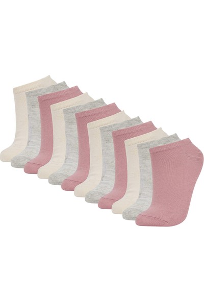 DeFacto Kadın Pamuklu 12'li Kısa Çorap X8629AZNS DeFacto Kadın Pamuklu 12'li Kısa Çorap X8629AZNS