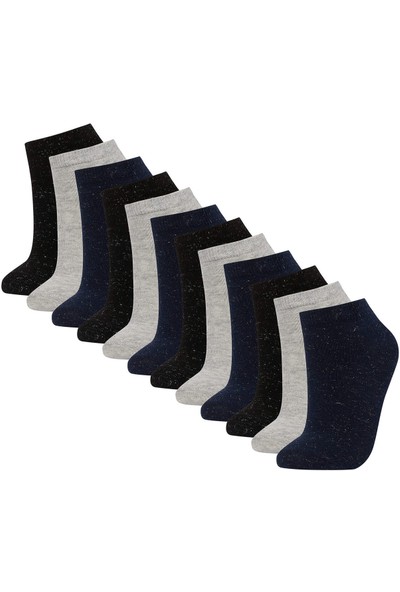 DeFacto Kadın Pamuklu 12'li Kısa Çorap X8599AZNS DeFacto Kadın Pamuklu 12'li Kısa Çorap X8599AZNS