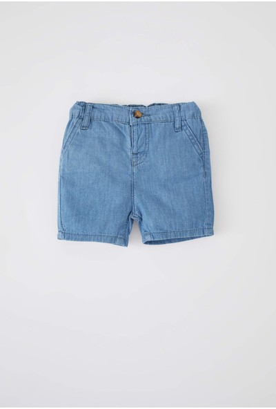 DeFacto Erkek Bebek Regular Fit Esnek Bel Jean Şort X0789A222SM