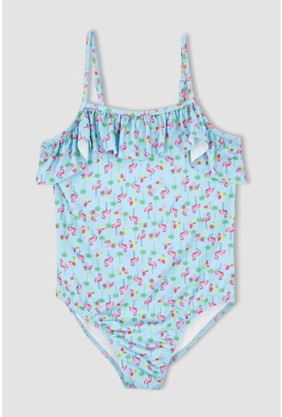 DeFacto Kız Çocuk Çiçekli Askılı Mayo X4989A622SM