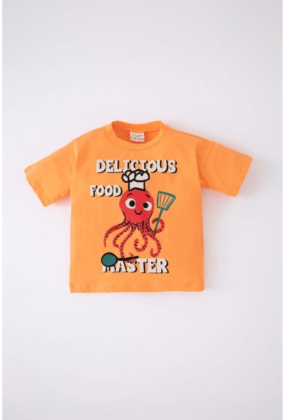 DeFacto Erkek Bebek Slogan Baskılı Regular Fit Bisiklet Yaka Kısa Kollu Kısa Kollu Tişört Y0269A222HS DeFacto Erkek Bebek Slogan Baskılı Regular Fit Bisiklet Yaka Kısa Kollu Kısa Kollu Tişört Y0269A222HS