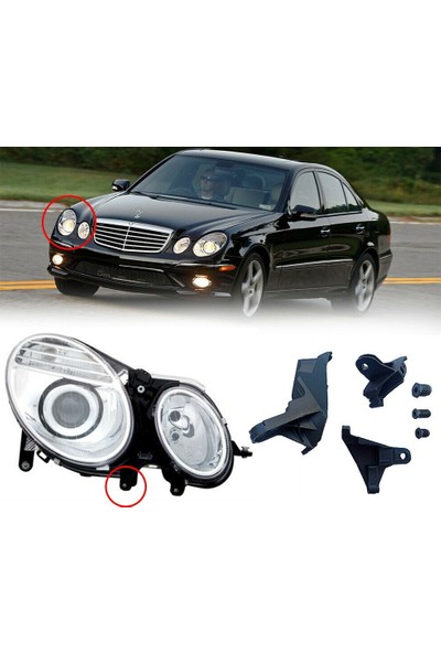 Gkl Mercedes W211 E Serisi Far Tamir Kiti Sağ 2003-2009 A2118201314. Gkl Mercedes W211 E Serisi Far Tamir Kiti Sağ 2003-2009 A2118201314.