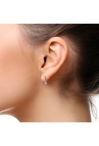 DMN Telkari Silver 14 mm Gümüş Halka 925 Ayar Gümüş Küpe DMN Telkari Silver 14 mm Gümüş Halka 925 Ayar Gümüş Küpe