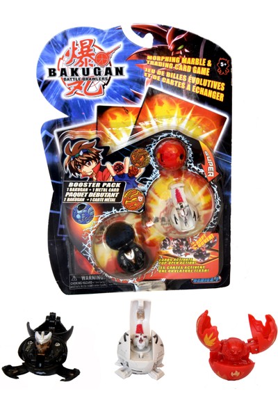 Bakugan Dönüşen Topaçlar Mıknatıslı 3 Figür 3 Kart