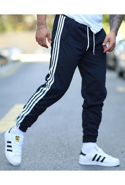 Manly Man Erkek Eşofman Altı Siyah Renk Şeritli Yazlık Manly Man Erkek Eşofman Altı Siyah Renk Şeritli Yazlık