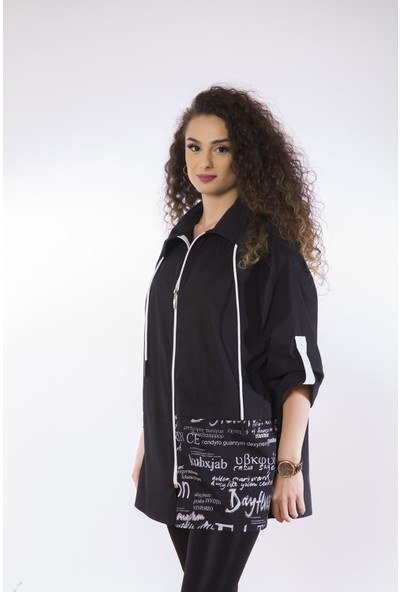 Lamia Donna Lamia Donna Taş Baskılı Siyah Gömlek Lamia Donna Lamia Donna Taş Baskılı Siyah Gömlek