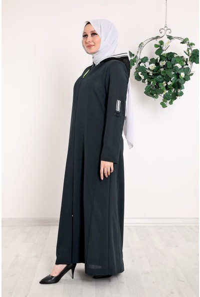 KAYRA Nisaca File Kapüşonlu Ferace Haki