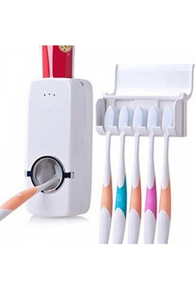 Neler Geldi Neler Diş Macunu Sıkacağı 5 'Li Fırça Tutucu Macun Sıkıcı Diş Fırça Tutucu Askı
