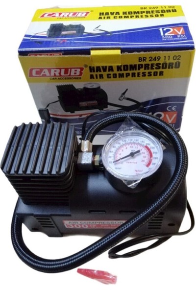 Çakmaklık Girişli Hava Kompresörü 12V 300 Psi Lastik Şişirici Pompa