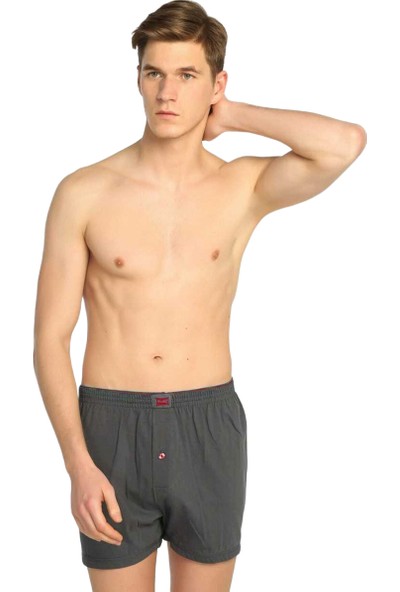 Tutku Erkek 3'lü Penye Boxer | Füme