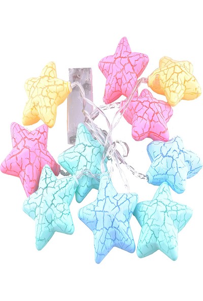 Benturks Renkli Dolama LED Yıldız Şeklinde 10LU Benturks Renkli Dolama LED Yıldız Şeklinde 10LU