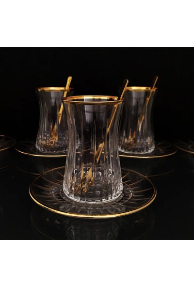 Paşabahçe 42361 Heybeli Lizbon Gold Çay Bardak Seti Paşabahçe 42361 Heybeli Lizbon Gold Çay Bardak Seti