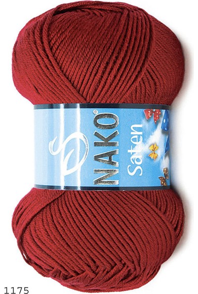Nako Saten El Örgü Ipi Kırmızı 1175 Nako Saten El Örgü Ipi Kırmızı 1175