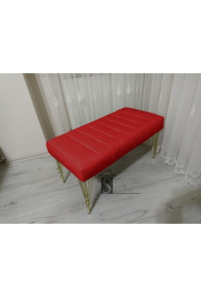 Çizgi Model Modern Puf Metal Gold Ayaklı Çizgi Model Modern Puf Metal Gold Ayaklı