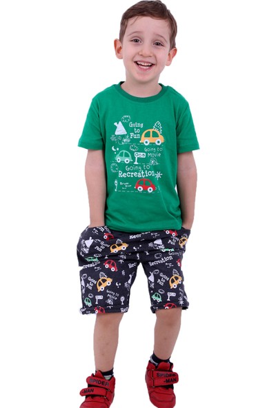 Fyk Kids Pano Baskılı Cepli Erkek Alt-Üst Takımı