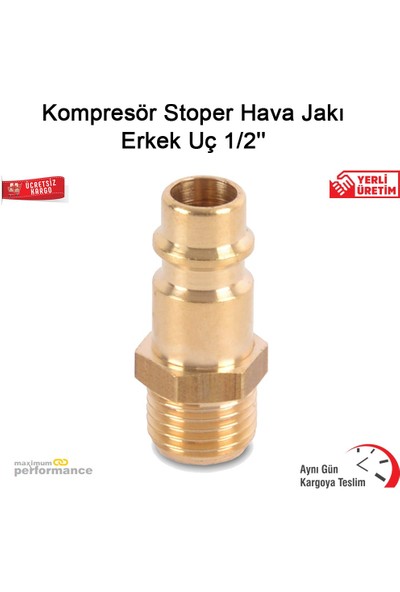 OKÇU KARDEŞLER YAPI MARKET Kompresör Stoper Hava Jakı Erkek Uç 1/2'''' OKÇU KARDEŞLER YAPI MARKET Kompresör Stoper Hava Jakı Erkek Uç 1/2''''