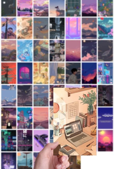 Stickir Lofi Aesthetic Poster Seti Lofi Anime Temalı Duvar Kolaj Seti 54 Adet Mini Poster Stickir Lofi Aesthetic Poster Seti Lofi Anime Temalı Duvar Kolaj Seti 54 Adet Mini Poster
